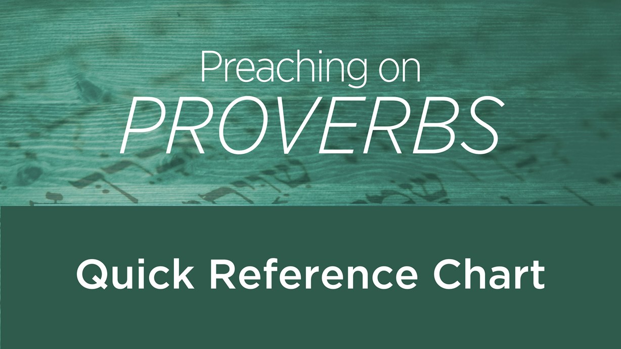 Chart: Preaching Through Proverbs | Preaching Today
